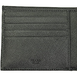 Prada Mens Blue Saffiano Leather Bi-fold Wallet 2m0738 Baltico+Nero
