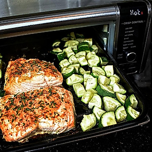 2 Pack 13" × 13" Professional Baking Sheet, Air Fryer Accessories, Replacement Baking Pan for Ninja SP100, SP101, SP1001C, SP201 Foodi Air Fry Oven, Nonstick Sheet Pan for Foodi 8-in-1 Air Fry Oven