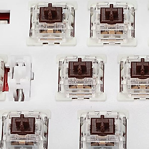 Yoidesu Wireless Mechanical Gaming Keyboard, Blue 64 Keys Wireless RGB Backlight Mechanical Keyboard 3 Modes 2.4G/BT 3.0, 5.0/Type c Wired Gaming Keyboard(Brown Switch)