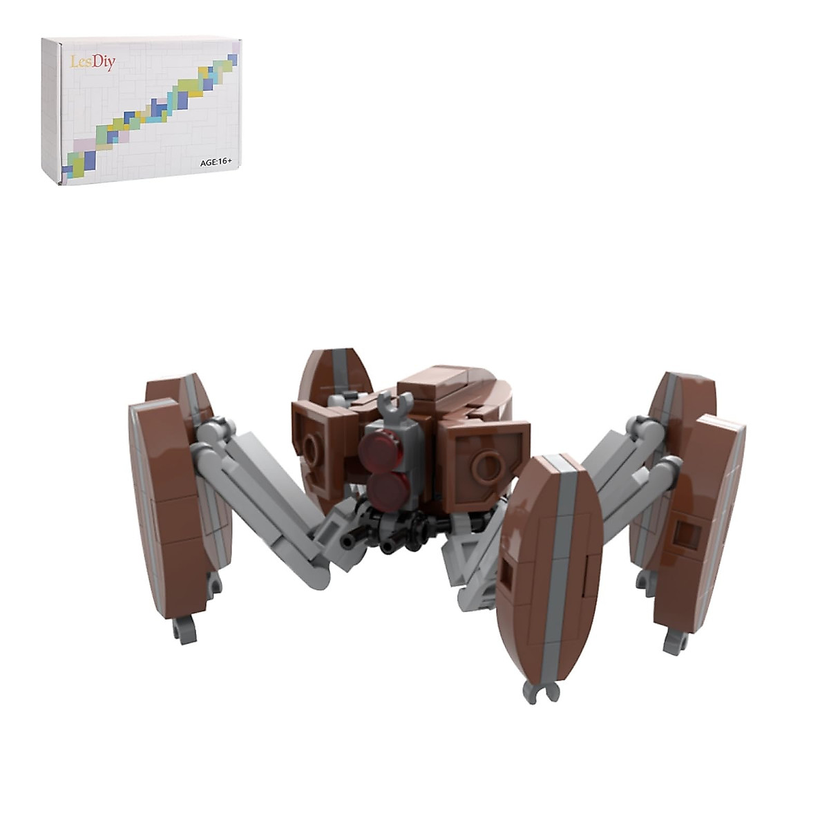 AnDesign Crab Droid Robot Military Building Kit 142 Pcs ww2 Building Blocks Toys Set Compatible with Lego Space War for Kids Adults MOC-87372