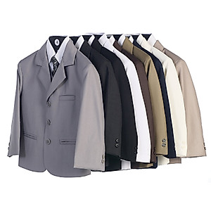 5 Piece Navy Blue Suit with Shirt, Vest, and Tie (12 Husky)