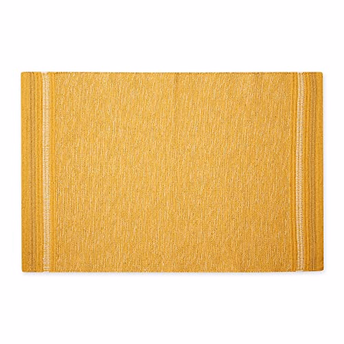 DII Variegated Recycled Yarn Modern Edge Stripe, 2x3', Honey Gold