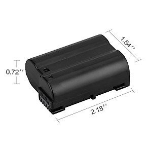 EN-EL15 Battery Pack, LP 2-Pack EN-EL15 EN EL15a Rechargable Li-ion Replacement Battery Compatible with Nikon D7500, D7200, D7100, D7000, D850, D750, D500, D810a, D810, D800e, D800, D610, D600 & More