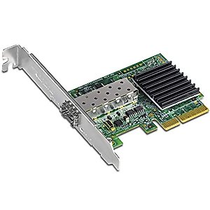 TRENDnet 10 Gigabit PCIe SFP+ Network Adapter, Convert A PCIe Slot Into A 10G SFP+ Slot, Supports 802.1Q, Standard & Low-Profile Brackets Included,Compatible with Windows & Linux, Black,TEG-10GECSFP