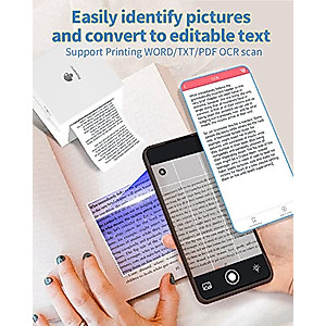 Memoking M02 Sticker Printer Machine - Study Buddy Printer, 2" Mini Thermal Printer for Pad&Phone, Inkless Bluetooth Printer Wireless, Sticker Maker Machine Printer for DIY,Study Notes,Photo Album