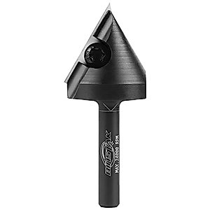 BINSTAK 60 Degree V Groove Router Bit 1/4 Inch Shank, Carbide Insert Wood CNC Router Bits for Woodworking Engraving Carving