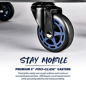 URBANTRANSIT Rolling Car Wash Stool with Bucket - Save Your Back, An Ideal Caddy Cart for Car Detailing, Cleaning, Painting and Gardening - 350 Lb Capacity with Easy-Glide Wheels and Removable Seat