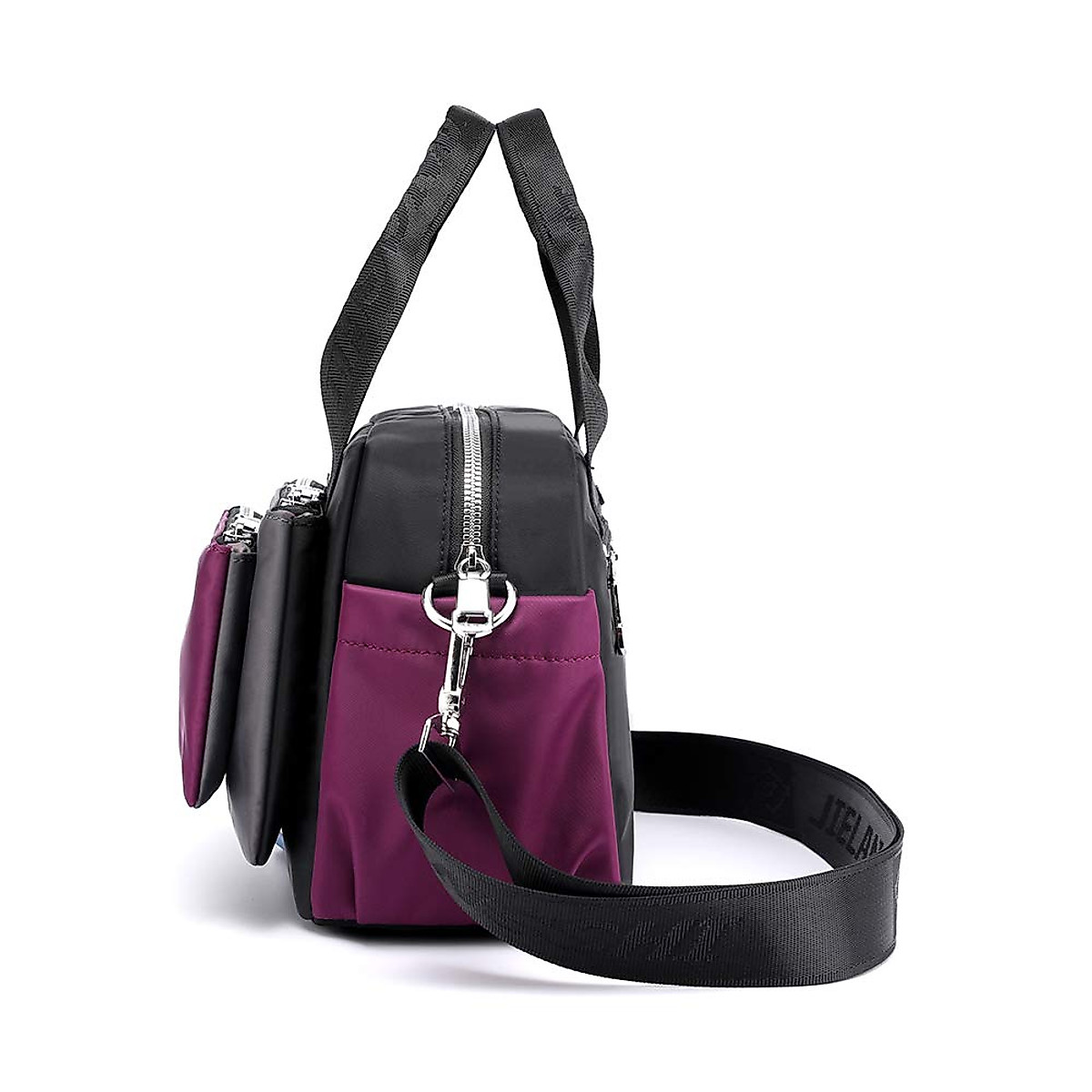 Collsants Small Crossbody Bag for Women Nylon Shoulder Handbags Everyday Travel Purse Multi Zipper Pocket