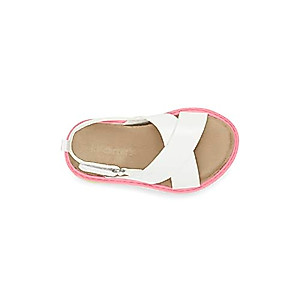 carter's Girls Candy Sandal, White, 7 Toddler