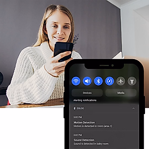 EGLOO S4 Home Security Camera with Temperature Humidity Monitor and Remote Control for Appliance – 1080P Wi-Fi Smart Baby Monitor, Pet Camera, Motion/Sound Detection, Clear IR Night Vision