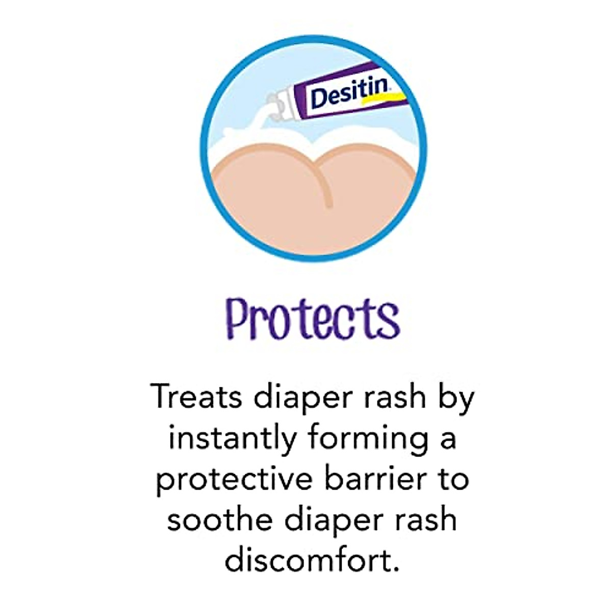 Desitin Maximum Strength Baby Diaper Rash Cream with 40% Zinc Oxide for Treatment, Relief & Prevention, Hypoallergenic, Phthalate- & Paraben-Free Paste, Travel Size, 2 oz (Pack of 6)
