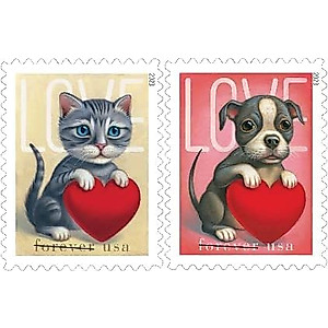 Love 2023 Forever First Class Postage Stamps - Valentine, Wedding, Celebration, Anniversary, Romance, Party 1/2 Sheet (10 Stamps)