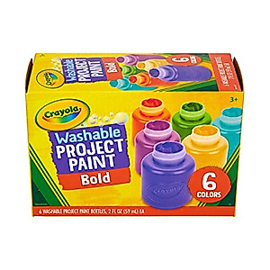 Crayola Washable Kids Paint (6ct), Paint Set for Kids, Assorted Bold Colors, Art Supplies for Kids, Kids Crafts, Nontoxic