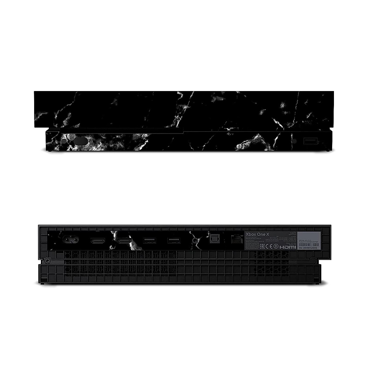 Head Case Designs Officially Licensed Chelsea Football Club Black Marble Mixed Logo Vinyl Sticker Gaming Skin Case Cover Compatible With Xbox One X Console and Controller Bundle