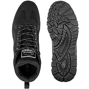 Alpine Swiss Brent Mens Hiking Boots Comfortable Mid Ankle Outdoor Walking Shoes Black M US 10