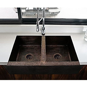 Copper Farmhouse Kitchen Sink 50/50