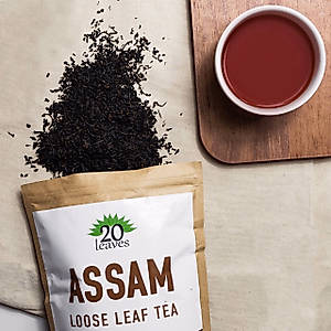 Assam Loose Leaf Black Tea - 100% Certified Organic - 1lb Pouch - 16oz Resealable Bag - 1 Pack