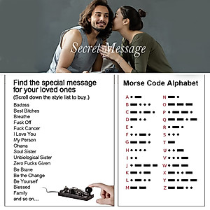 Ldurian Morse Code Bracelet for Women- Fuck Off Inspirational Morse Code Bracelets Ajustable string Bracelet Secret Message Friendship Gifts