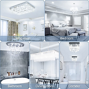 hansang 12 Pack G9 LED Bulb 6000K Cool Daylight for Crystal Chandelier, 4W 40Watt G9 Halogen Equivalent 1.77'' Height Short T4 Light Bulb with G9 Ceramic Bin-pin Base, 400LM, AC 120V, Non-Dimmable