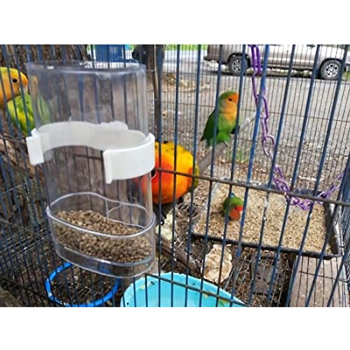 Automatic Bird Waterer Feeder,Bird Water Dispenser for Cage,2PCS No Mess Bird Feeder Parakeet Waterer Cockatiel Cage Accessories