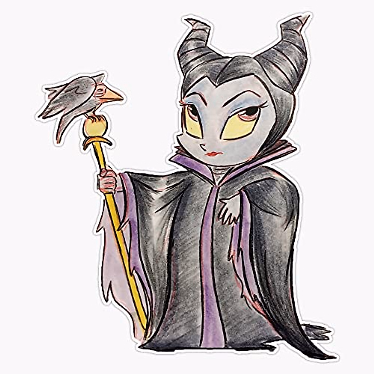 Generic Magnet Chibi Maleficent Magnet Bumper Sticker Car Magnet Flexible Reuseable Magnetic Vinyl 5(LAB-CTMAGNETS-2377)