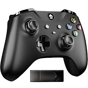 SZYUYU 【Upgraded Wireless Controller with 2.4GHZ Wireless Adapter for Xbox One/Xbox One S/Xbox One X/Xbox Series X/Xbox Series S Consoles,Steam PC Windows 10 and above, Black