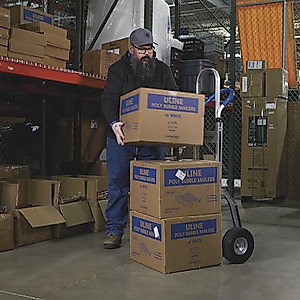 Strongway Continuous Handle Aluminum Hand Truck/Stair Skid Moving Dolly - 660-Lb. Capacity, 18in. Wide Toe Plate, 10in. Polyurethane Wheels, 54in. High