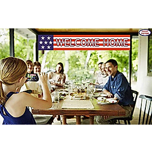 Silvima Welcome Home Banner | Deployment Returning Back Military Army Large Party Decorations