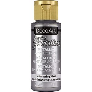 DecoArt Acrylic Paint, 2-Ounce, Shimmering Silver