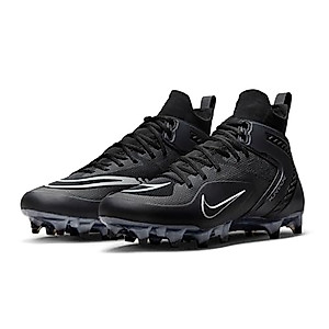 Nike Alpha Huarache 8 Elite CW4440-011 Black-Grey Men's Lacrosse Cleats 7.5 US