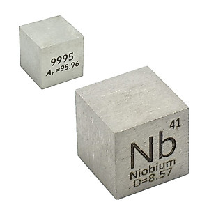 9 Density Cubes for Chemistry Study 0.39" Metal Cube with Density Weight for Periodic Table Collection and Education Co Cr Mo Nb Pb Zr W Y Pb