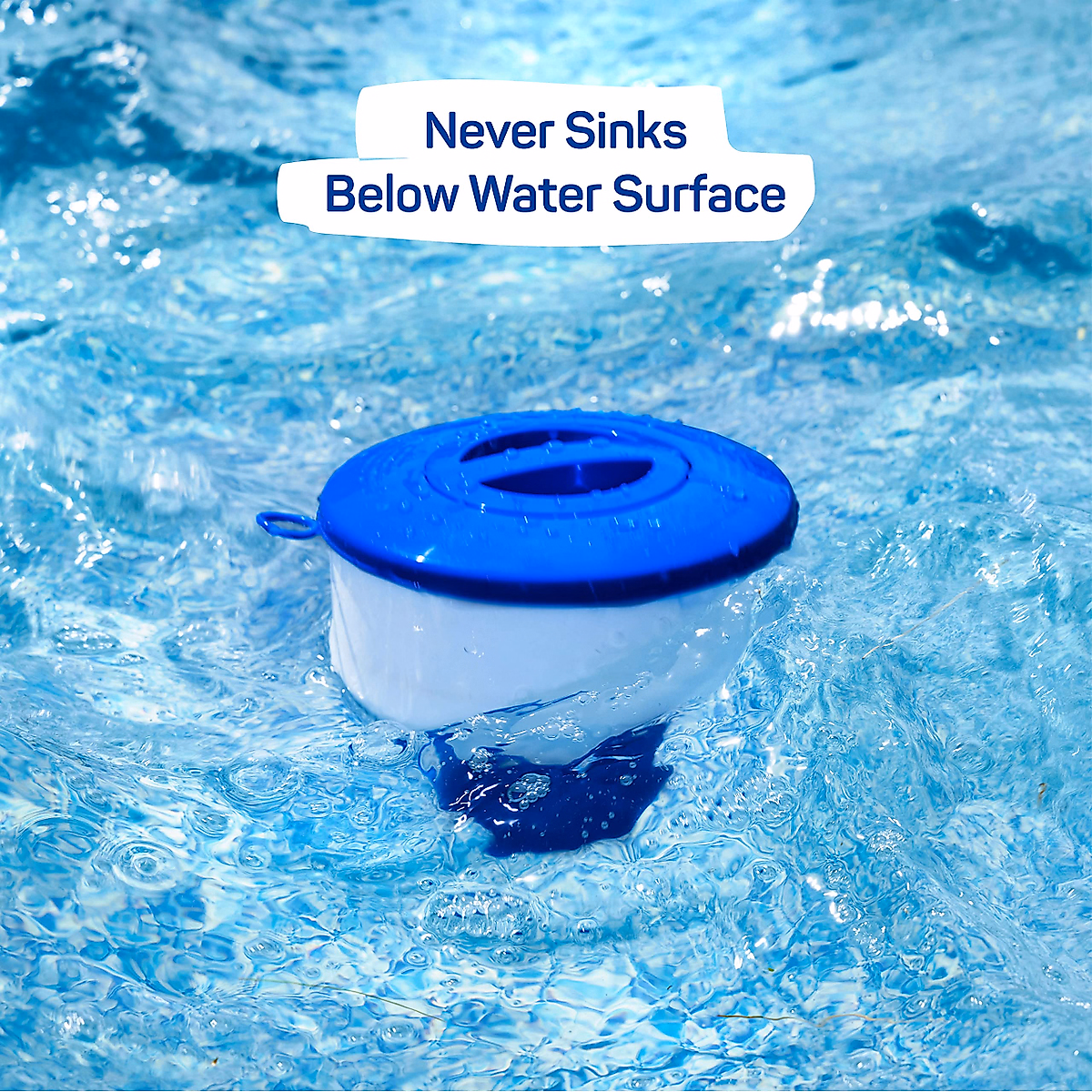 Floating Chlorine Dispenser for Spas and Personal Pools, Fits 1" Tablets - Mini Pool Chlorine Floater with Adjustable Flow Vents Balanced Chemical Dispenser [1" Tablet Capacity] 5" Diameter Floater