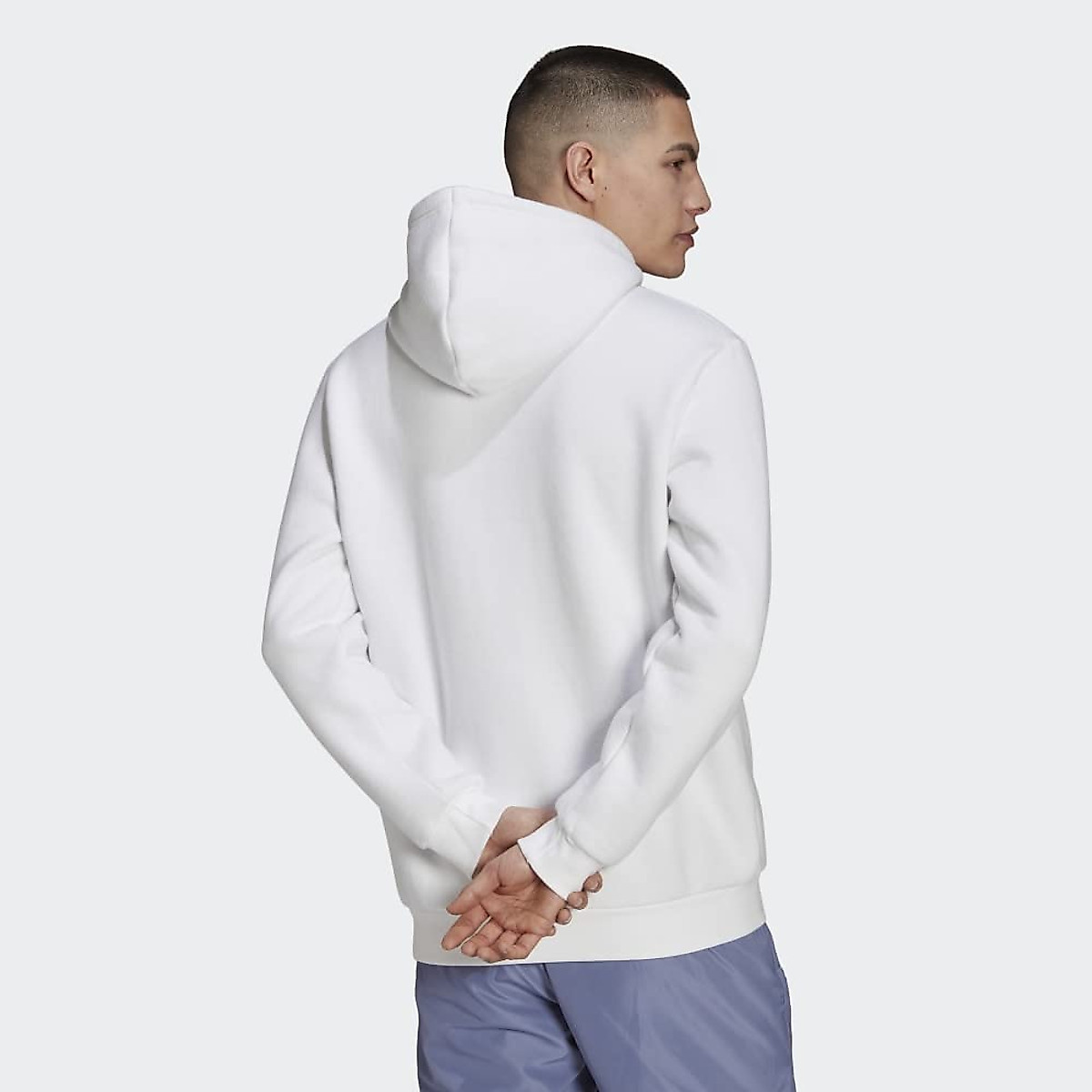 adidas Originals Men's Adicolor Essentials Trefoil Hoodie, White, XX-Large