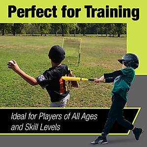 Elite Athletics Baseball, Softball and Lacrosse Rebounder Net - Multi-Angle Pitchback Net + Fielding Trainer - Bounce Back Net for Fielding + Throwing Practice