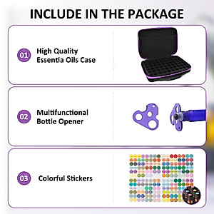 60 Bottle Essential Oil Storage Organizer Carrying Case, Essential Oils Holders Organizer Essential Oil Bag Holds 5ml 10ml 15ml Oils Bottle,Compatible with do Terra,Young Living,Vallejo,Army Painter