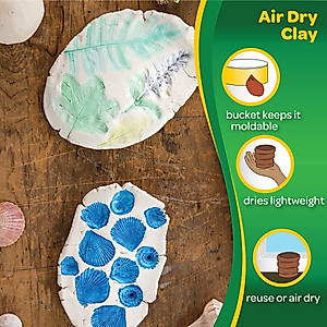 Crayola Air Dry Clay Bucket, No Bake Clay for Kids, Modeling Clay Alternative, 5 lb Resealable Bucket, White