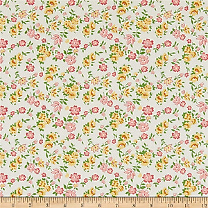 Riley Blake Granny Chic Sheets Yellow, Fabric by the Yard