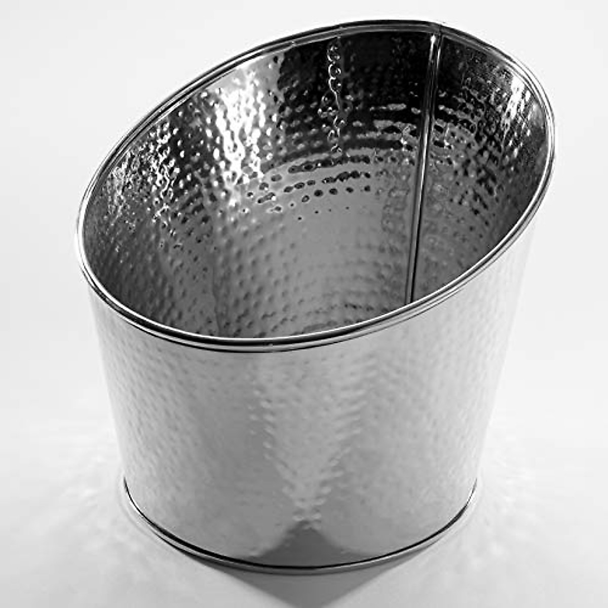 American Metalcraft HMSR8 Beverage Hammered Angled Tubs, Stainless Steel, 4-7/8 Quart Capacity, 10-1/8" Diameter, 9-1/2" Height