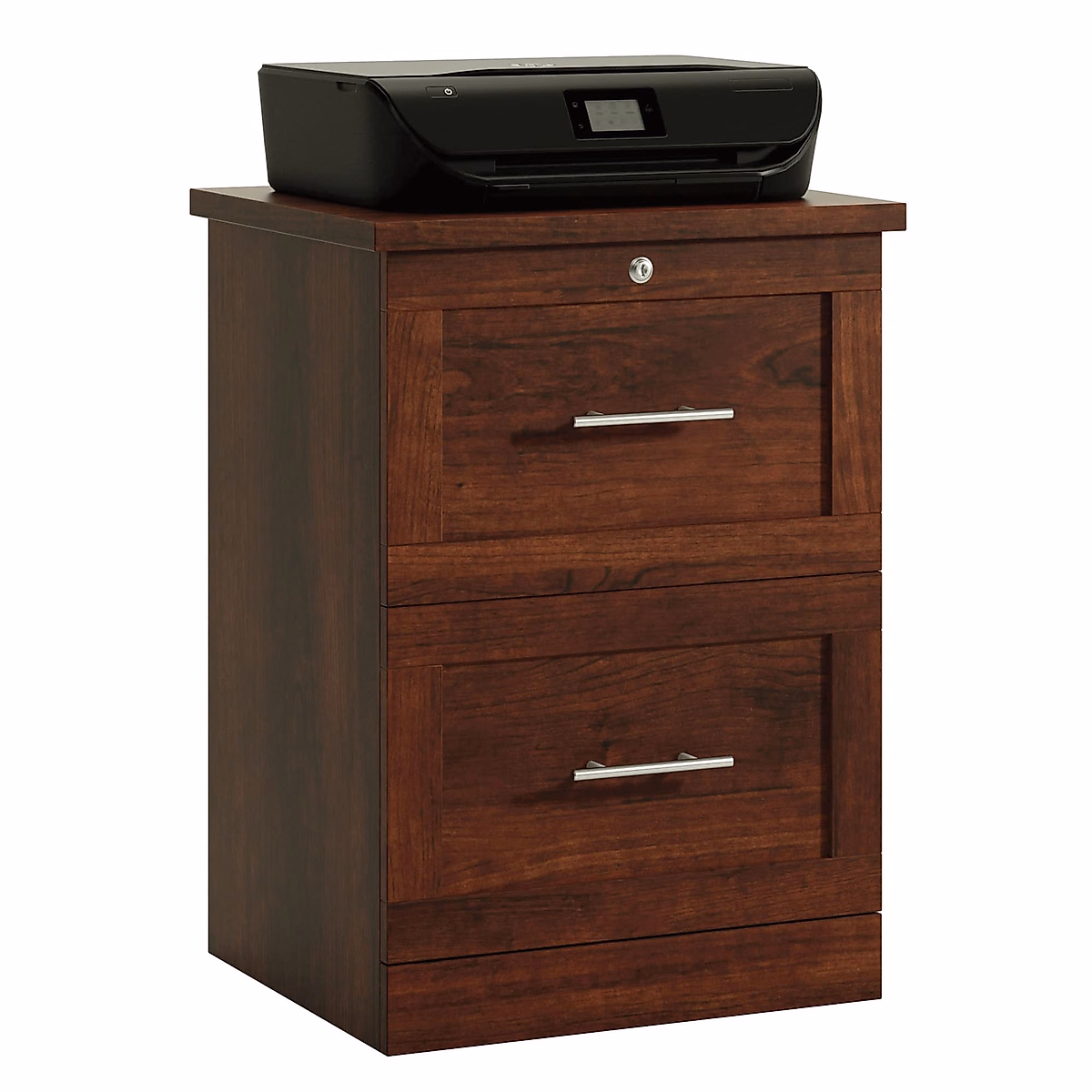 Realspace® 2-Drawer 17"D Vertical File Cabinet, Mulled Cherry