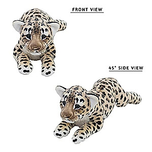 Gisqis Cheetah Stuffed Animal, 19" Leopard Stuffed Animal Cheetah Stuffy Leopard Plush Toys Cute Safari Realistic Stuffed Animals Jaguar Plush Children's Day Birthday Gift for Girls Boys