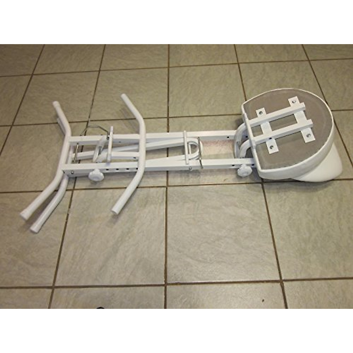 LIBEDOR High Stool Chair sit Stand Bench Standing aid Adjustable seat and backrest Adjustable Height Ergonomic seat is 2.2 inches Thick White Color