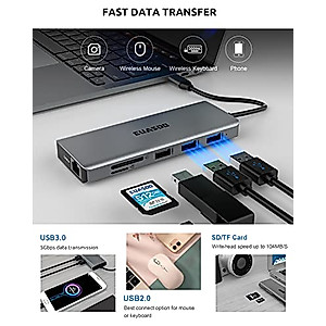 USB C Hub, Docking Station, EUASOO 11 in 1 Triple Display USB C Docking Station with Dual 4K HDMI/1000Mbps Gigabit Ethernet/PD 3.0/4 USB Ports for MacBook/USB C Laptops, MacOS Only Support Mirror Mode