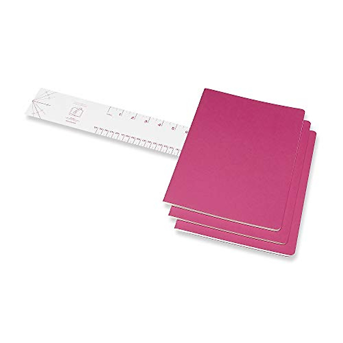 Moleskine Cahier Journal, Soft Cover, XL (7.5" x 9.5") Ruled/Lined, Kinetic Pink, 120 Pages (Set of 3)