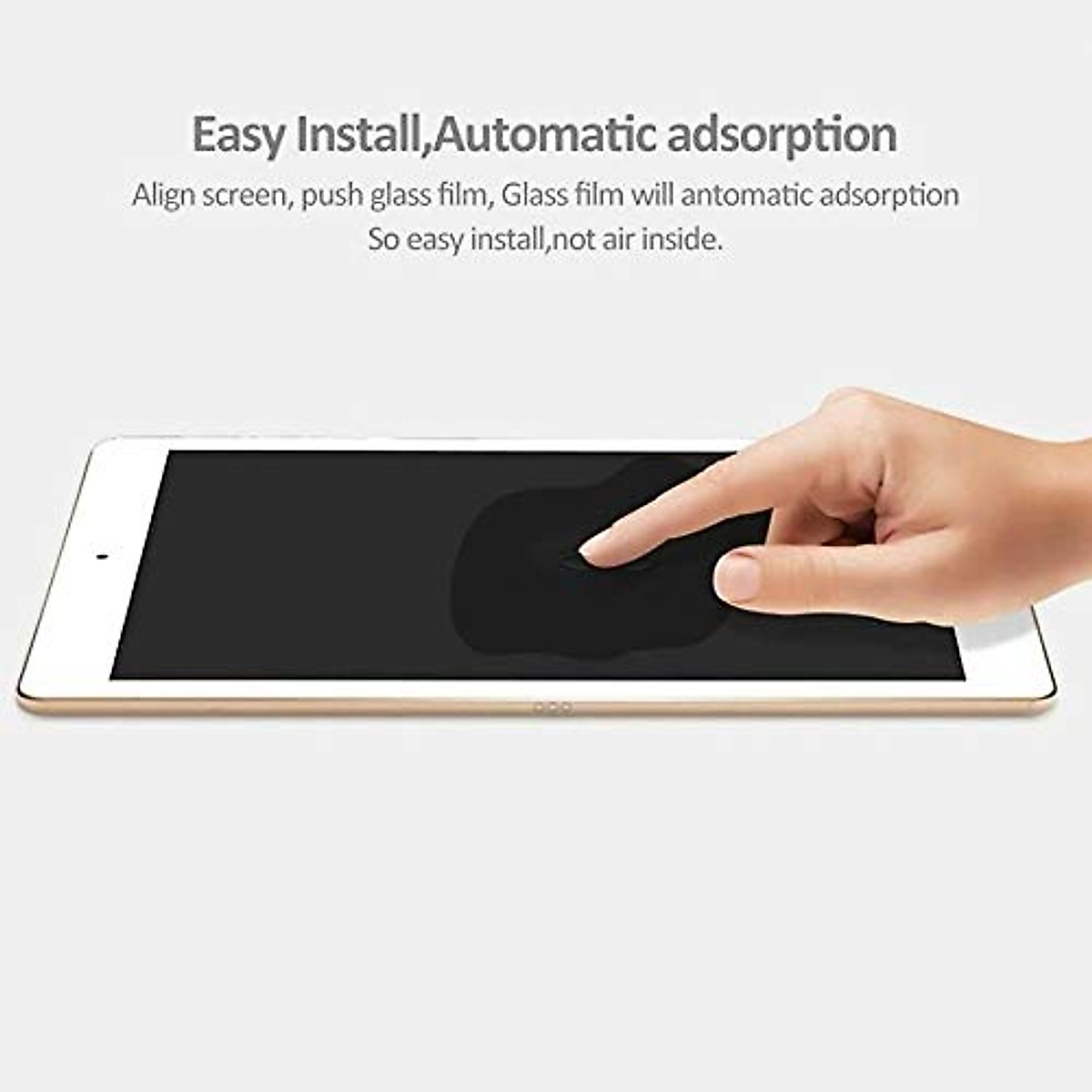 [BISEN] Fit for iPad 10.2 (7th Gen, 2019) Privacy Screen Protector Tempered Glass, Anti-Spy Screen, Anti-Scratch, Anti-Shock, Bubble Free, Lifetime Protection & Replacement