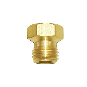 Joywayus Brass Jet Nozzle Thread M6x0.75mm Hole 0.5mm Propane LPG Gas Pipe Water Heater DIY Burner Parts (Pack of 10)