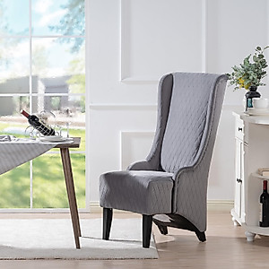 Accent Chair Gray, Fabric Chair Armless Comfy Modern Home Furniture for Living Room 23.03" L X 30.31" W 46.46" H