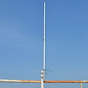 UAYESOK Amateur Base Station Antenna Dual Band UV 2Meter 70cm Fiberglass Mobile Radio Antenna GMRS Vertical Base Antenna 5.8' 200W High Gain for Device Repeater Police Scanner Truck SUV