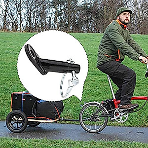 Bicycle Rear Racks Coupler Hitch Connector Attachment Angled Elbow for Instep & Schwinn Bike Trailers, Child, Cargo, Pet Bike Trailers Cycling Rear Carrier Mount Adapter Accessories Steel