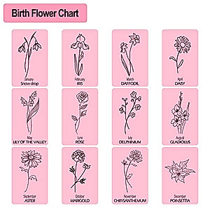 SIMIEEK Personalized Birth Flower Travel Jewelry Box Case for Women Leater Custom Name Birth Flower Jewelry Box for Teen Girls Gift