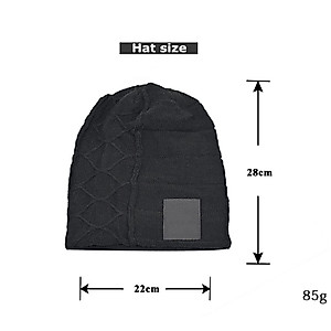HYHMJ Beanie Hat Lightweight Unisex Warm Windproof Soft Knit Cuffed Winter Hat Presents for Men Him,C,28 * 22cm